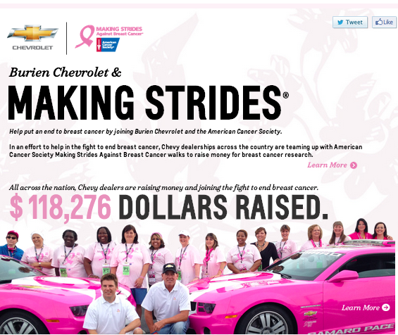 Promoboxx Localizes Chevrolet’s Making Strides Against Breast Cancer ...